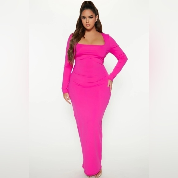 boutique | Dresses | Hot Pink Skims Inspired Maxi Dress | Poshmark